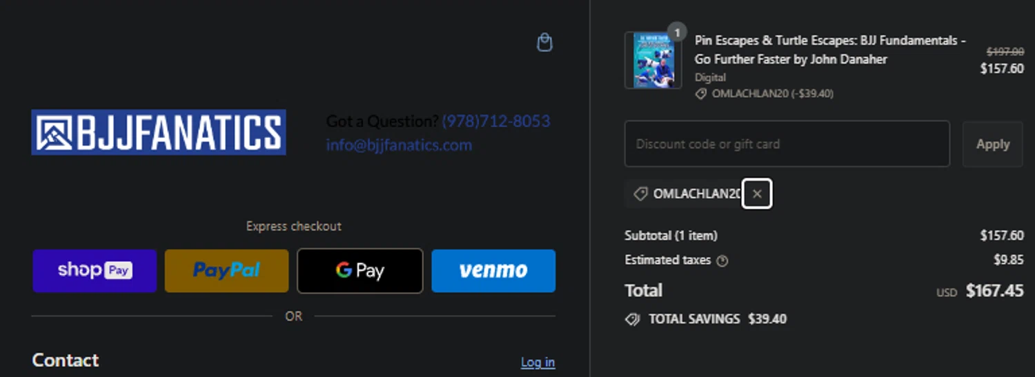 BJJ Fanatics Discount Codes - 45% Off | September 2024