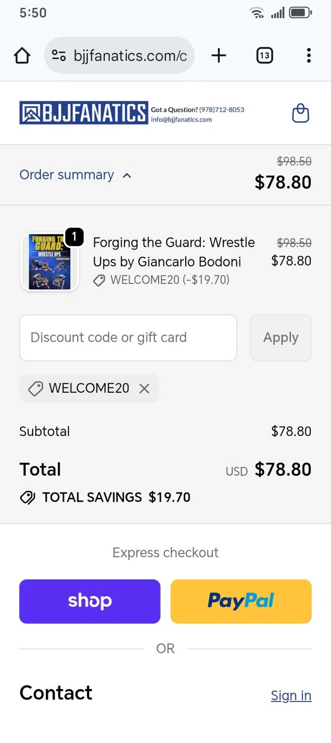 BJJ Fanatics Promo Codes - 45% Off (46 Verified) Nov 2025