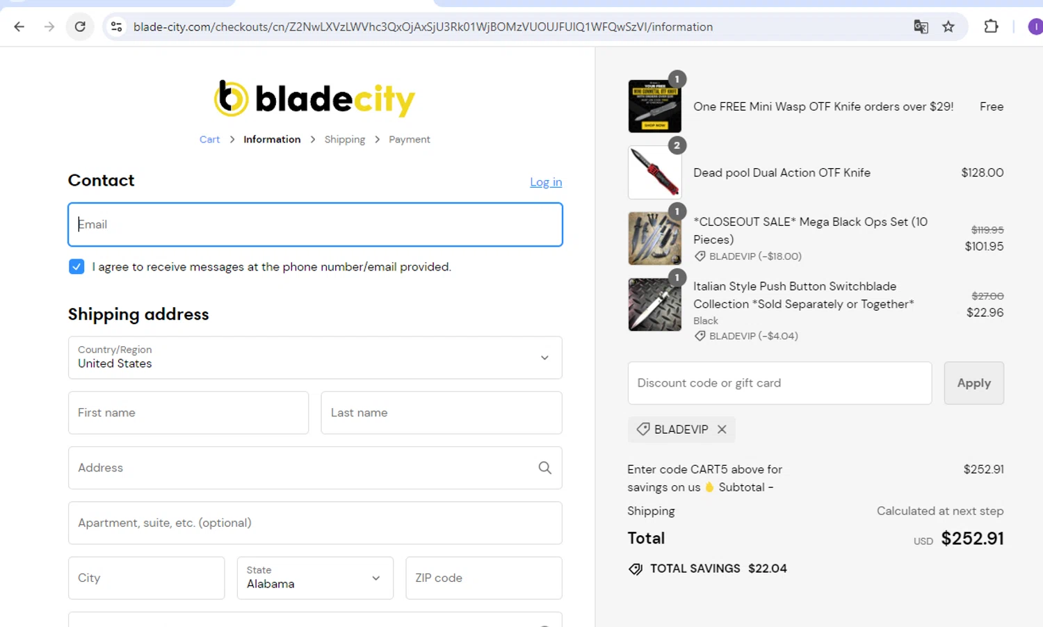 Blade City Discount Codes - 20% Off | November 2024