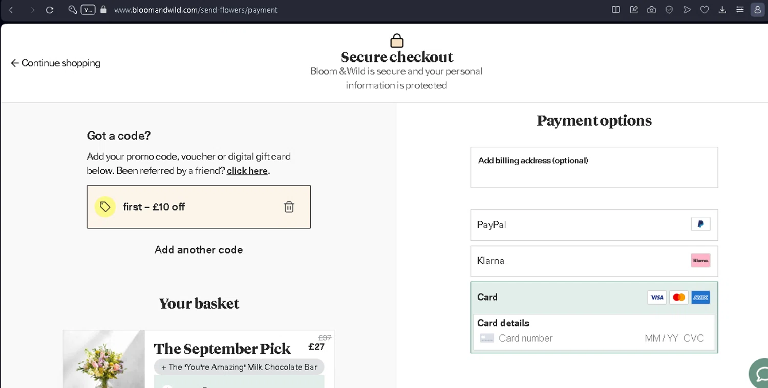 Bloom And Wild Discount Codes - $10 Off | September 2024