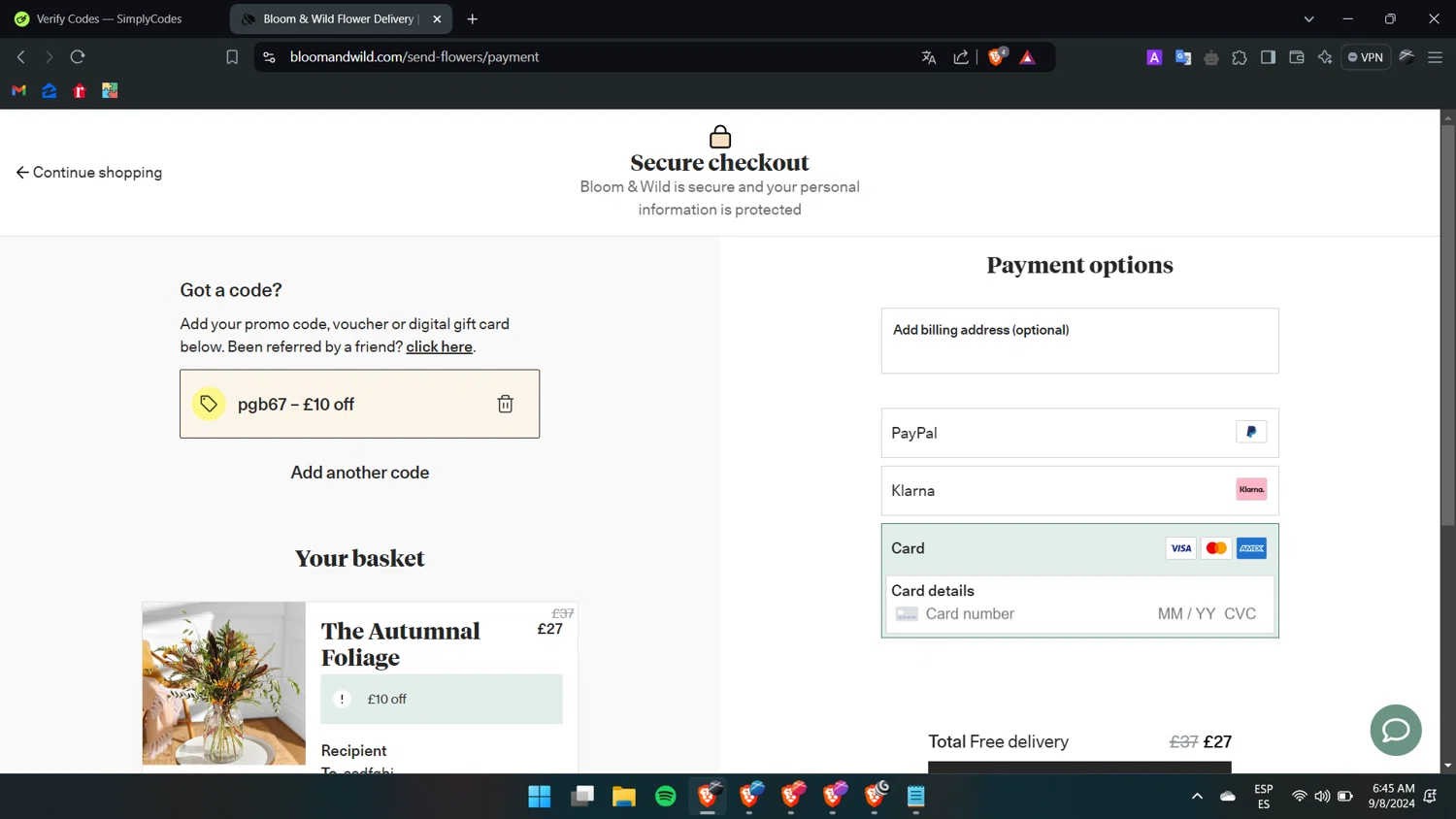 Bloom And Wild Discount Codes - $10 Off | September 2024