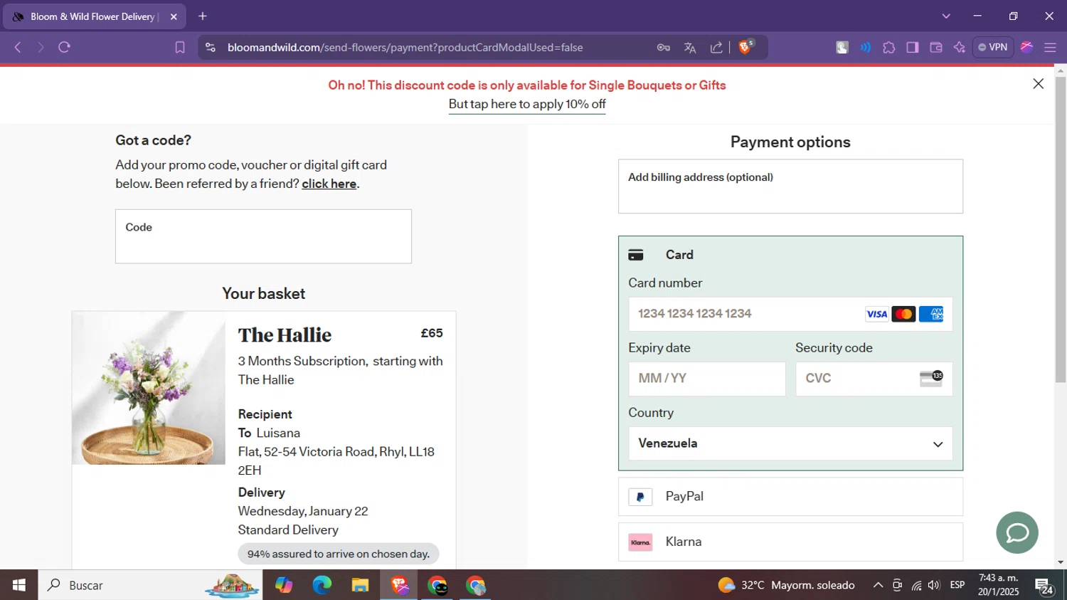 Bloom And Wild Discount Codes - 25% Off | January 2025