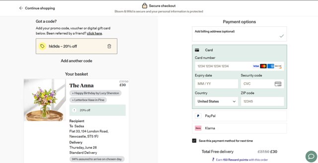 Bloom And Wild Promo Codes - 25% Off Jul 2025