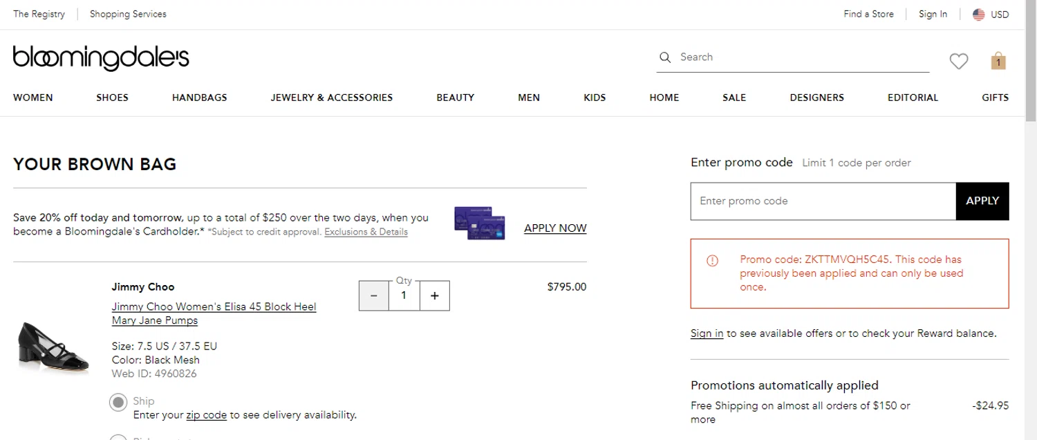 Bloomingdale's Promo Codes - 20% Off | September 2024