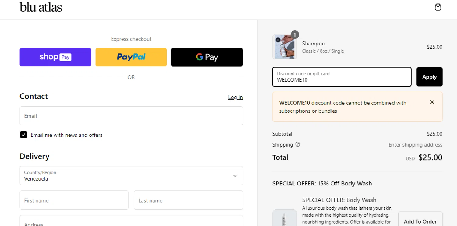 Blu Atlas Coupon Code