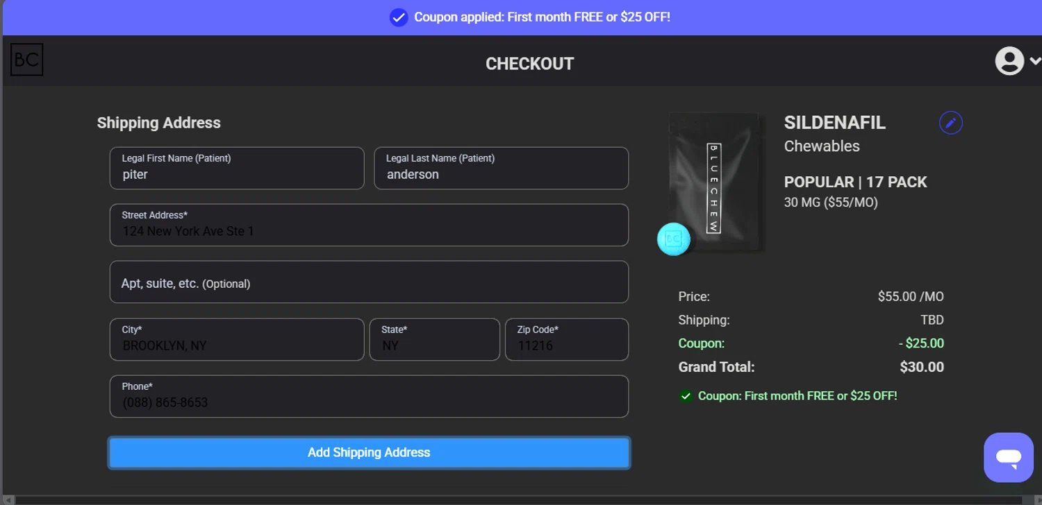 BlueChew Promo Codes (49 Verified) - $25 Off w/Code Nov 2025