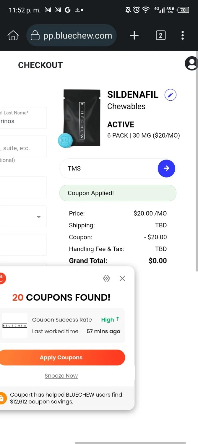 BlueChew Coupon Codes - $20 Off | September 2024