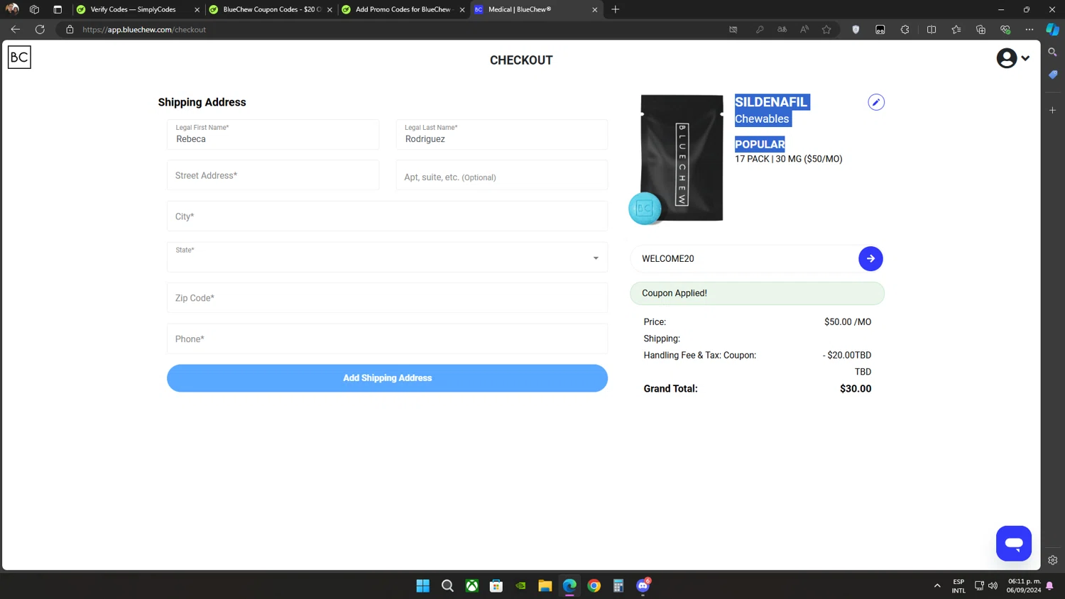BlueChew Coupon Codes - $20 Off | September 2024