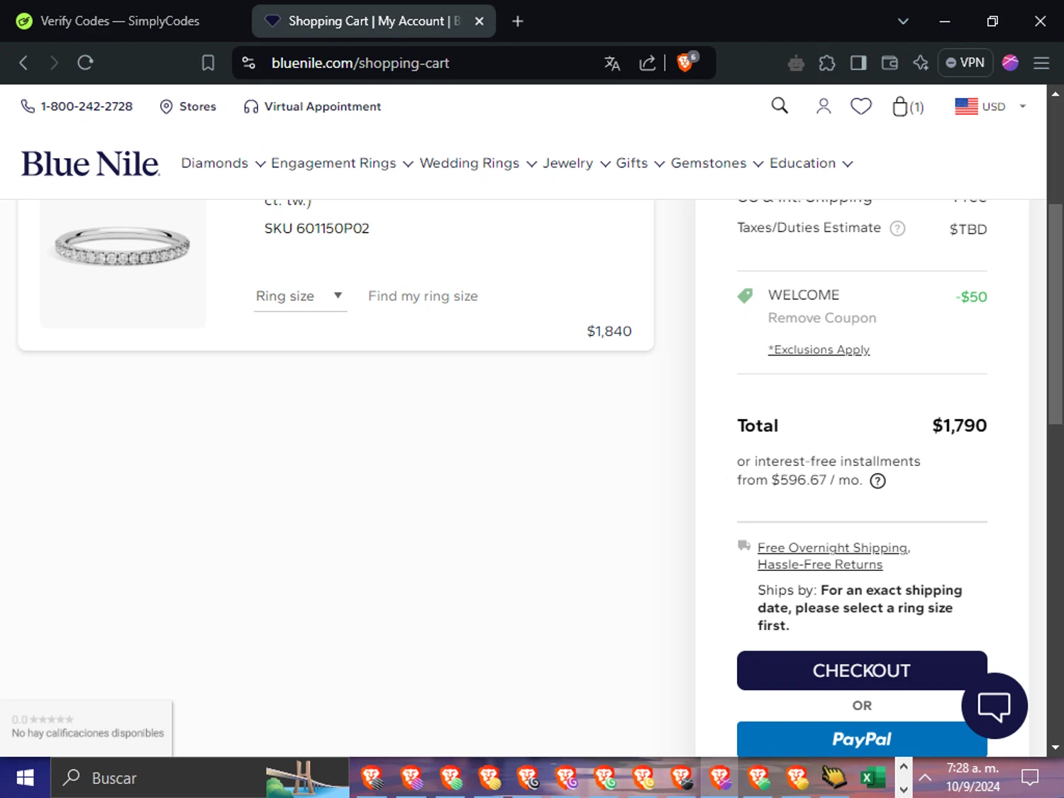 Blue Nile Promo Codes - $20 Off | October 2024