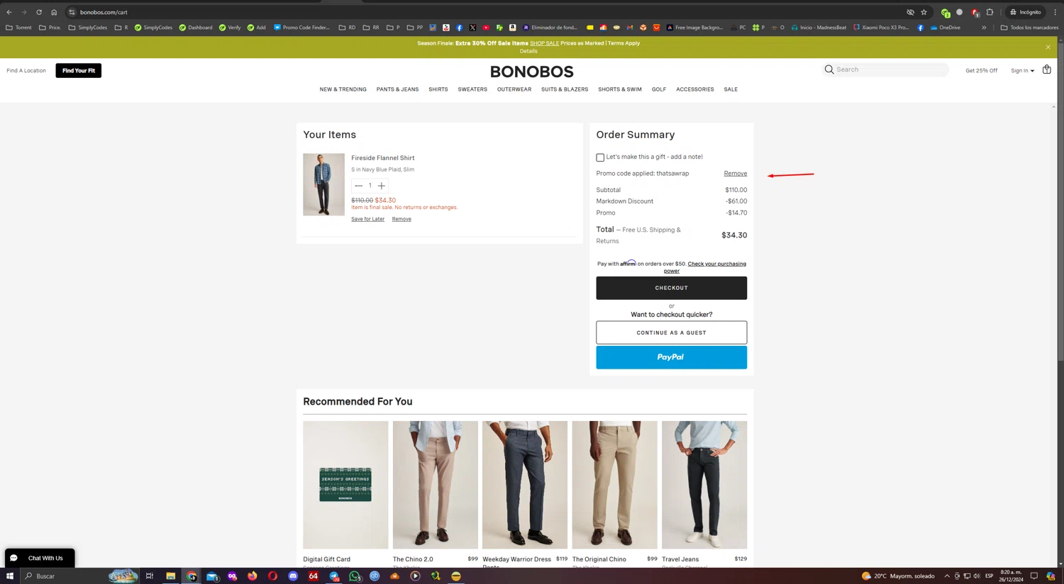 Bonobos Promo Codes - 20% Off | January 2025