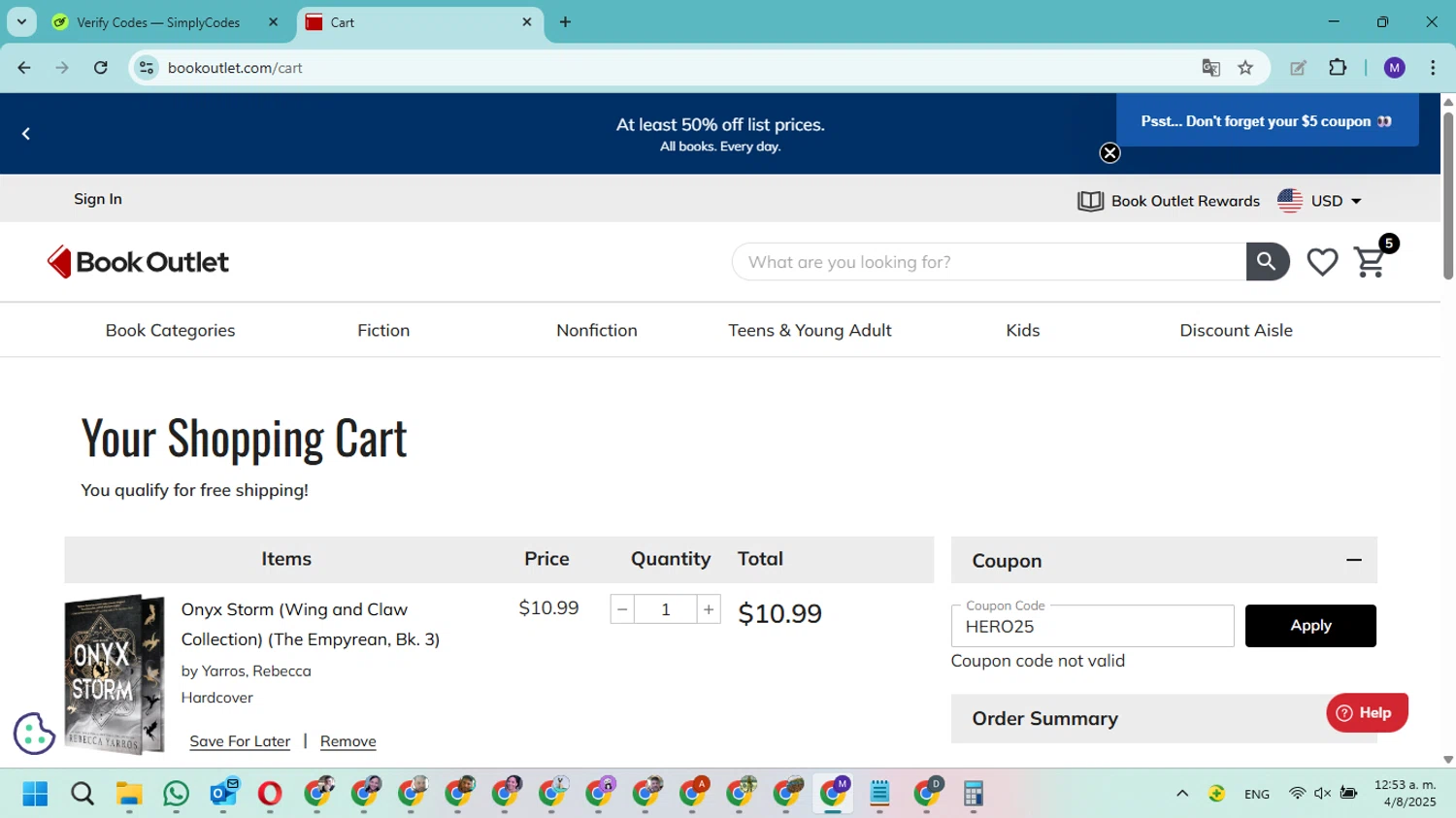 Book Outlet Promo Codes - $5 Off Coupons Jan 2026