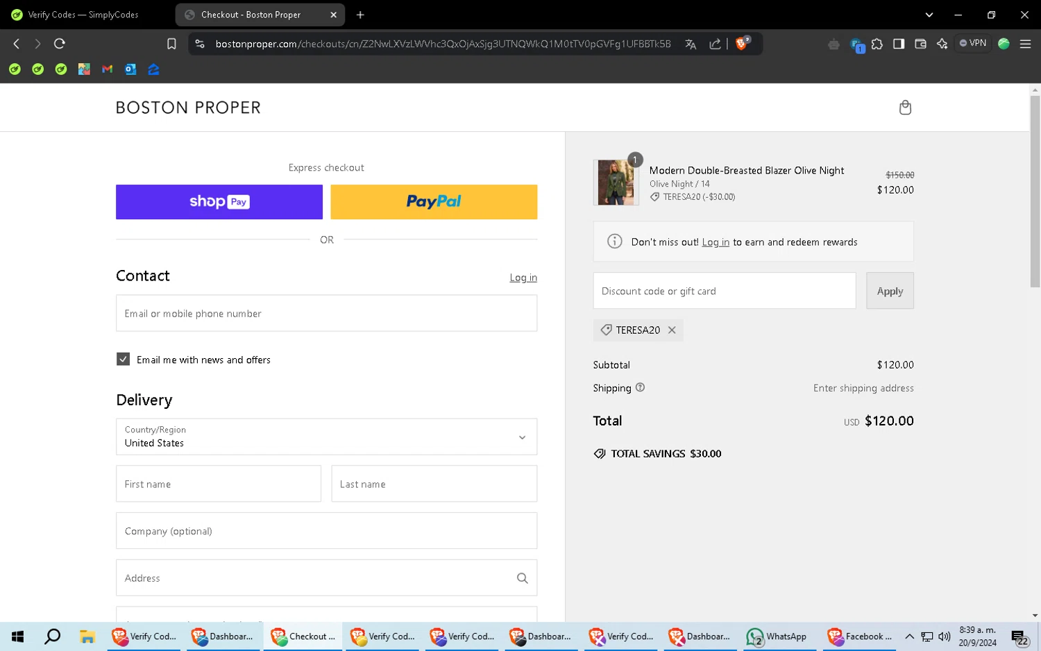 Boston Proper Coupons - 30% Off | September 2024