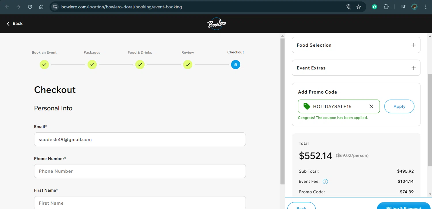 Bowlero Promo Codes - 15% Off | November 2024