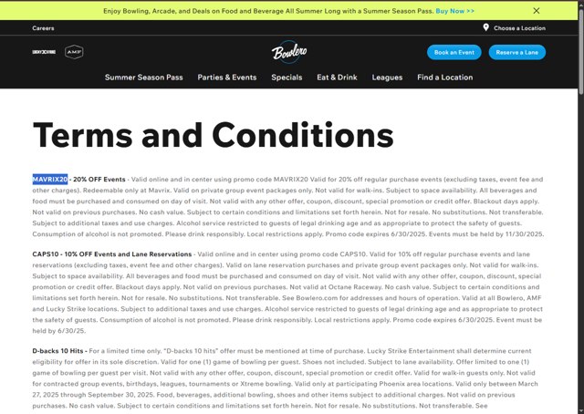 Bowlero Promo Codes (2 Verified) - 10% Off w/Code Aug 2025