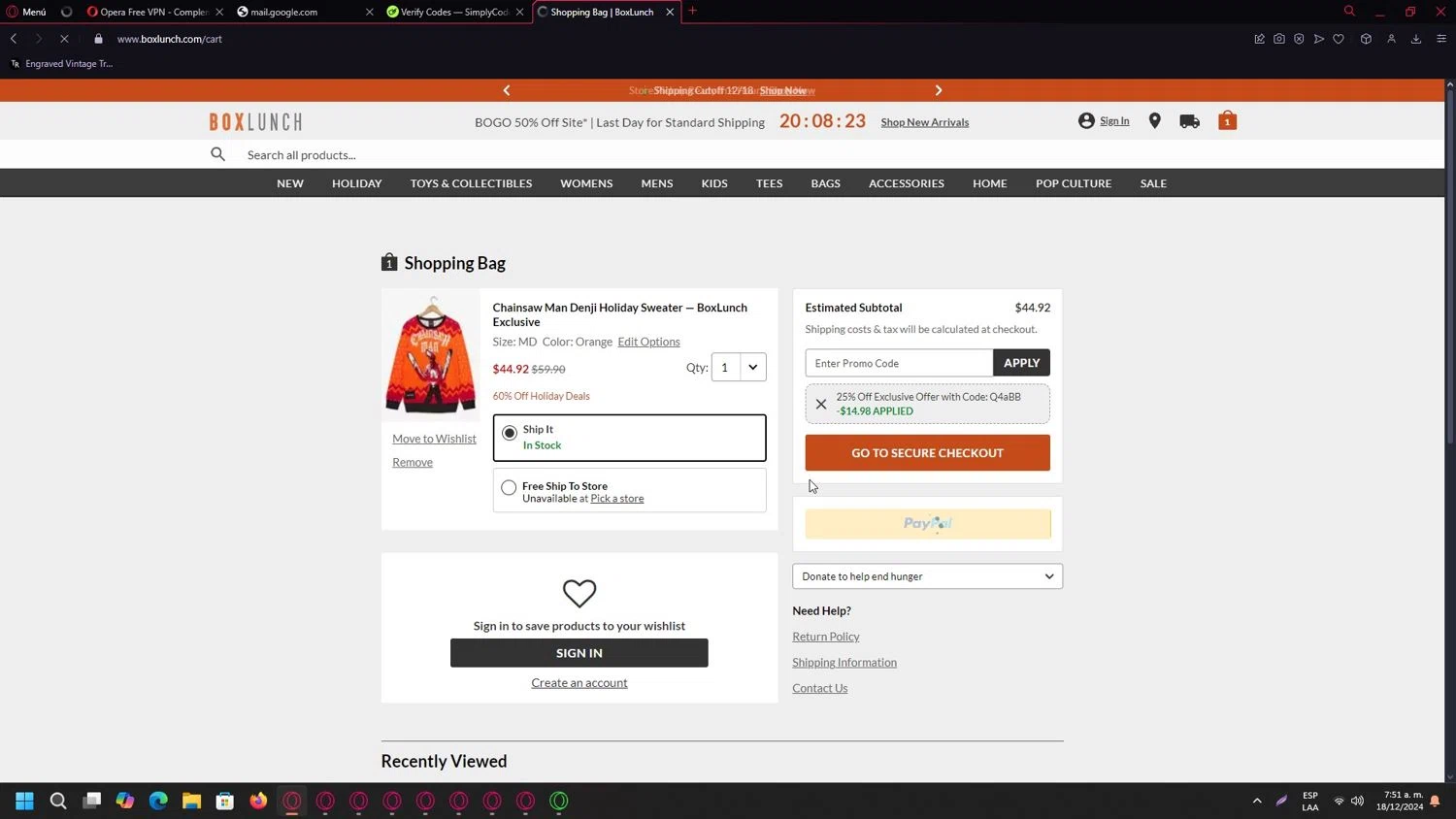 BoxLunch Promo Codes (4 Verified) - 25% Off w/ Code Jan 2025