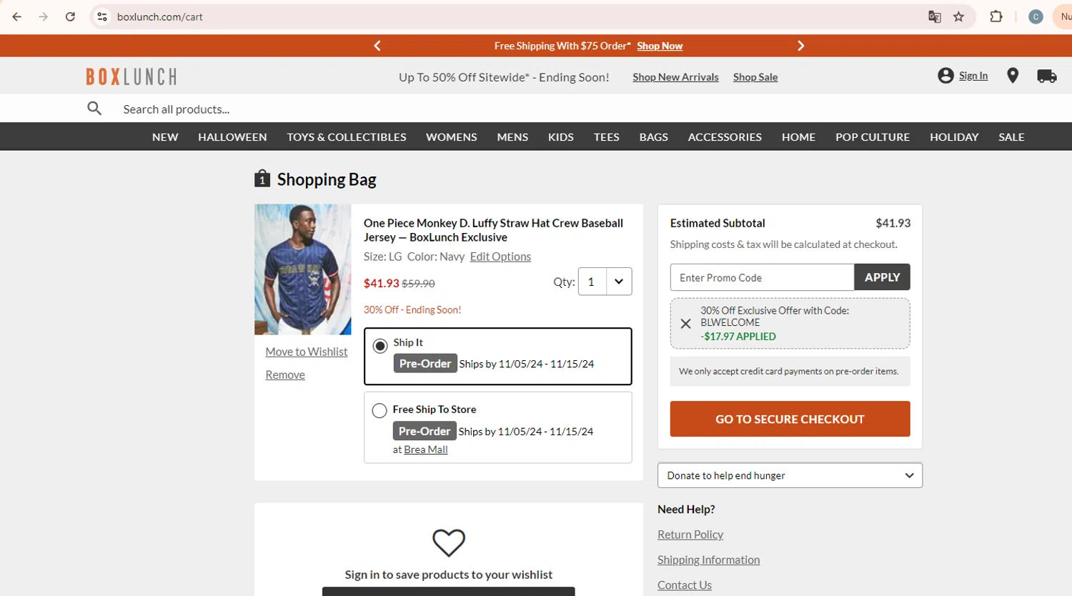 BoxLunch Promo Codes - 50% Off | January 2025