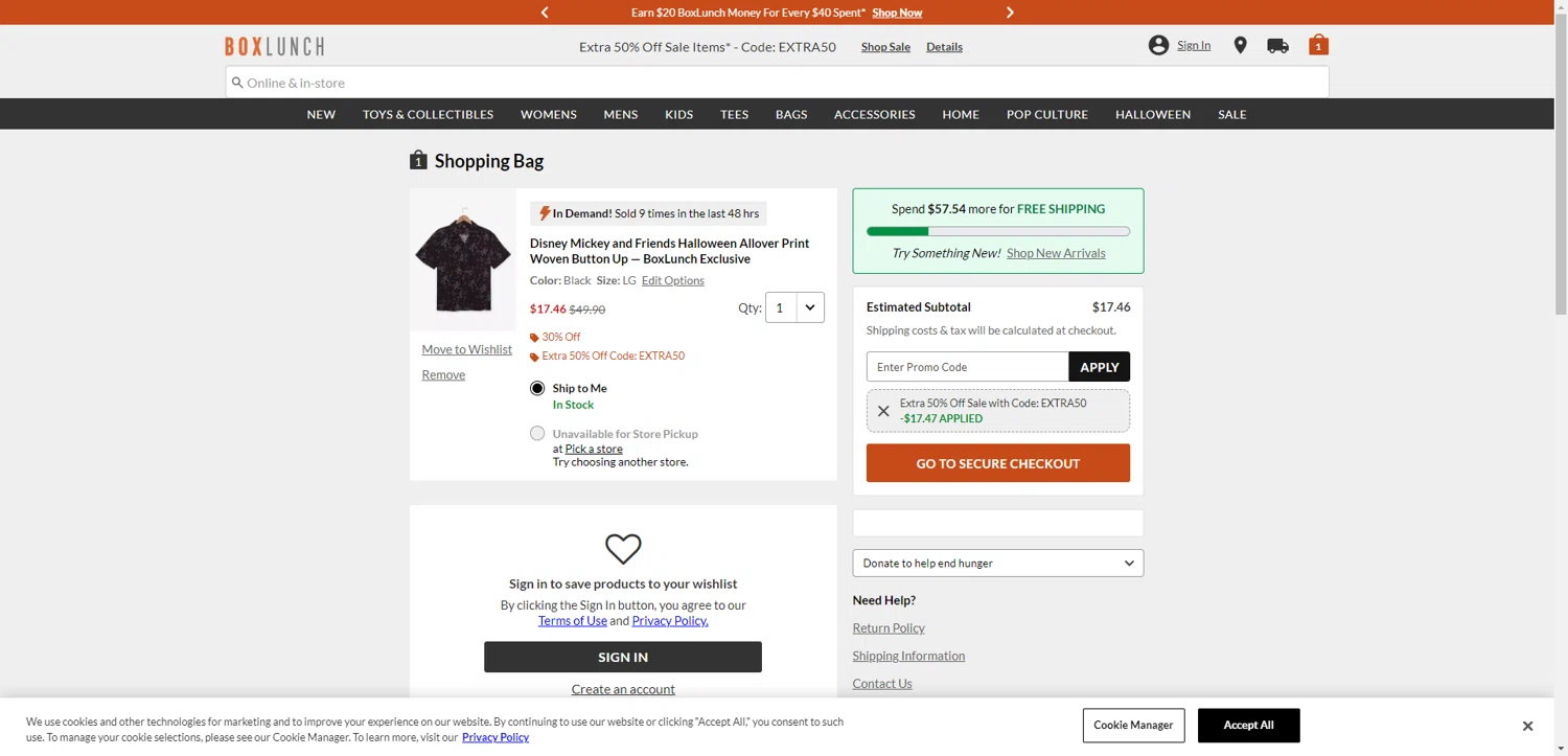 BoxLunch Discount Codes - 25% Off (3 Verified) Oct 2025