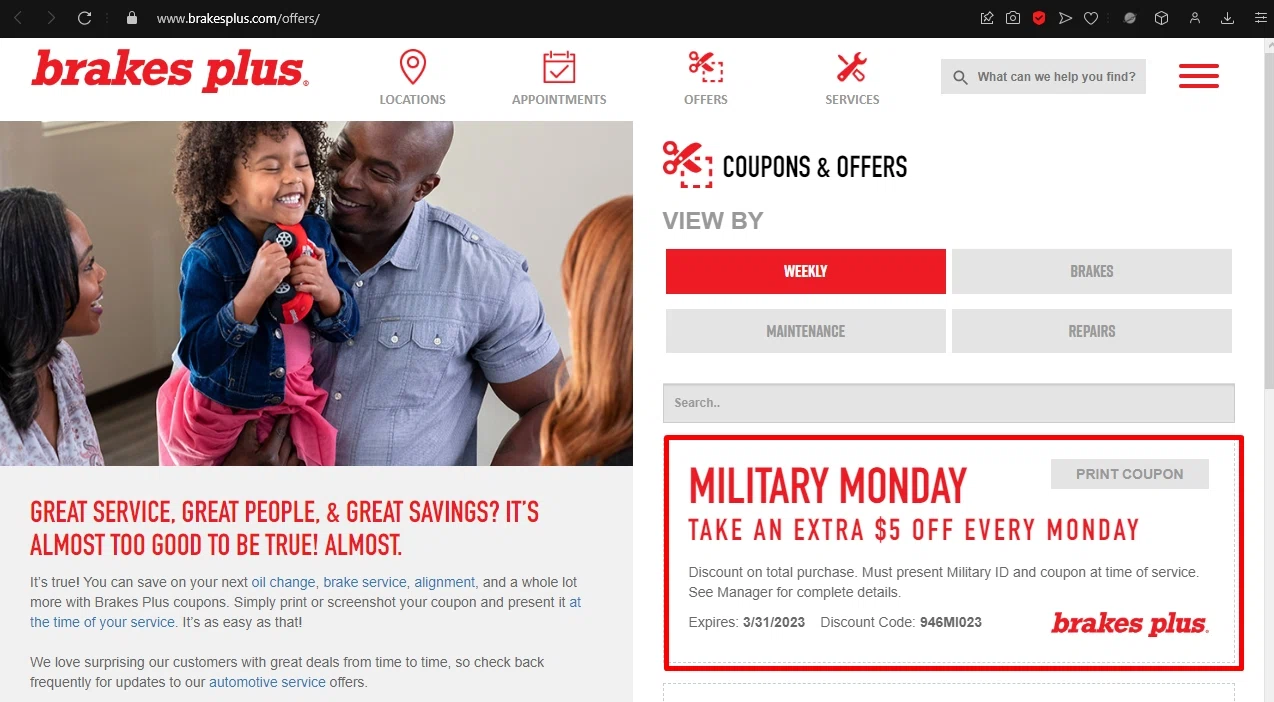 Brakes Plus Coupons - $5 Off | January 2025