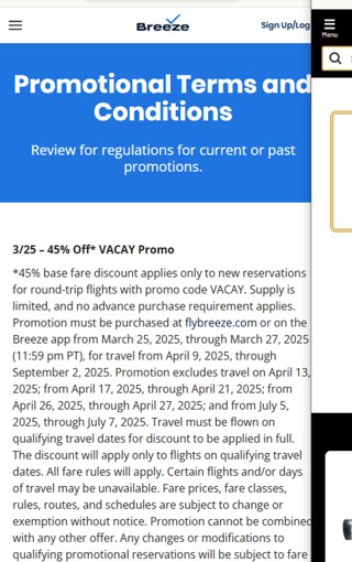 Breeze Airways Promo Codes (1 Verified) - 45% Off Apr 2025