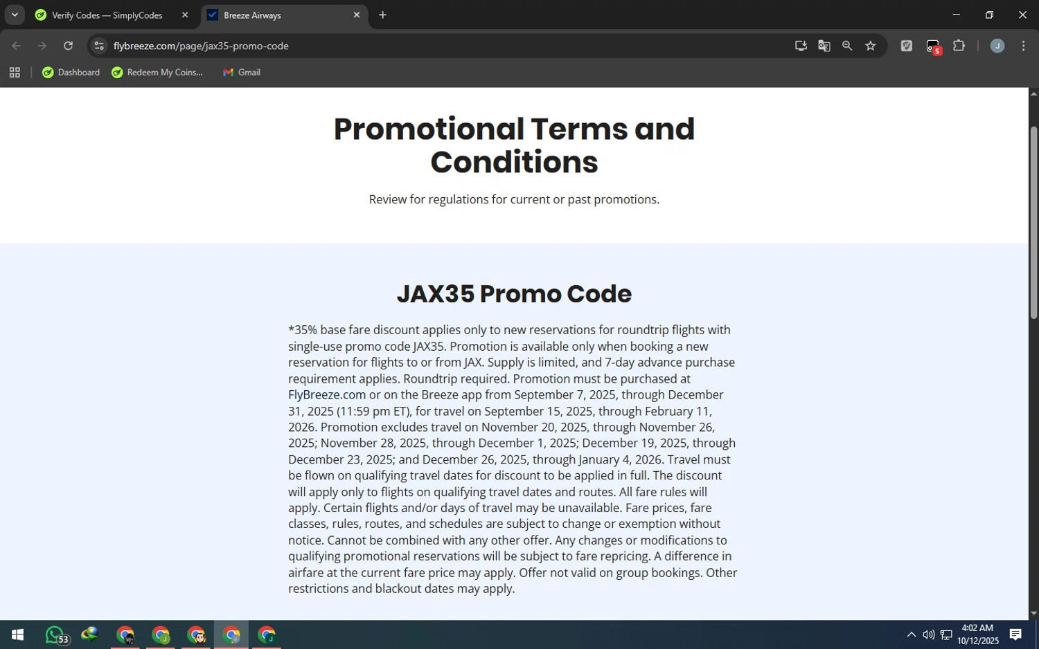 Breeze Airways Promo Code - 35% Off (2 Verified) Nov 2025