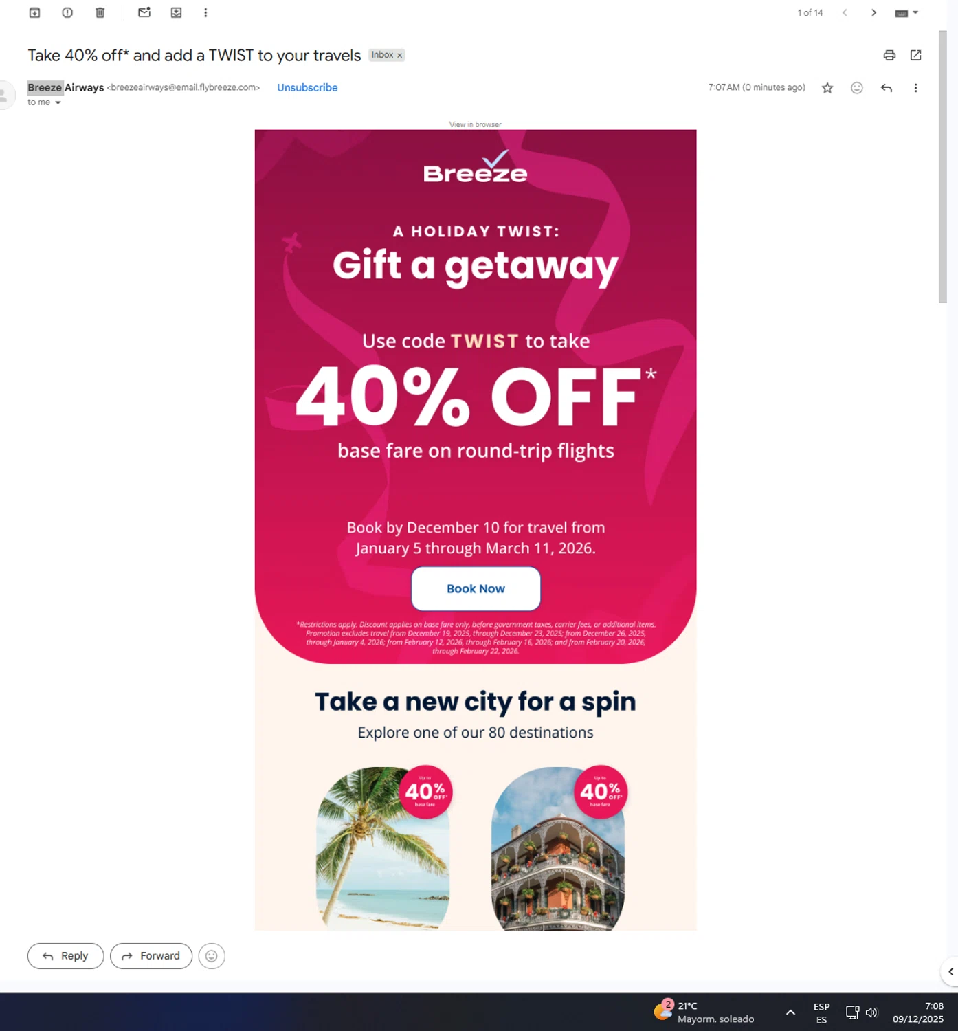 Breeze Airways Promo Code - 40% Off (5 Verified) Dec 2025