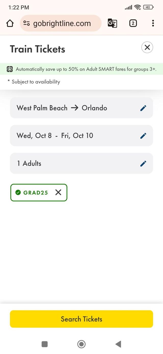 Brightline Trains Promo Code (4 Verified) - 50% Off Oct 2025