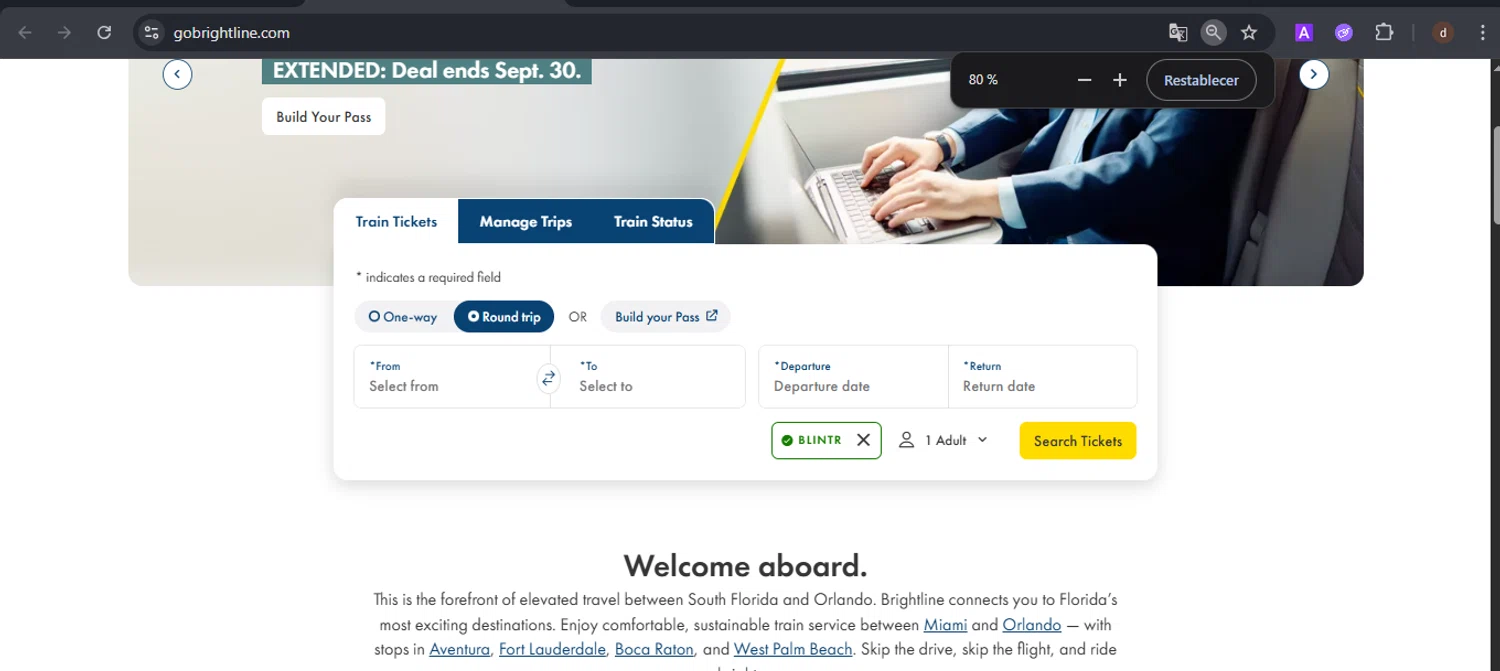 Brightline Trains Promo Code (5 Verified) - 50% Off Nov 2025