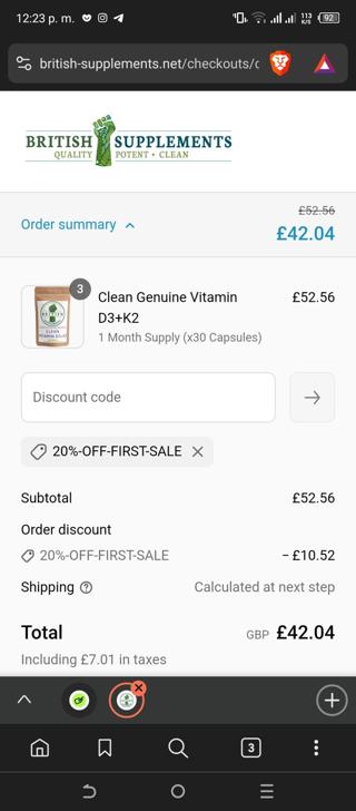 British Supplements Promo Codes - 20% Off Coupons Oct 2025