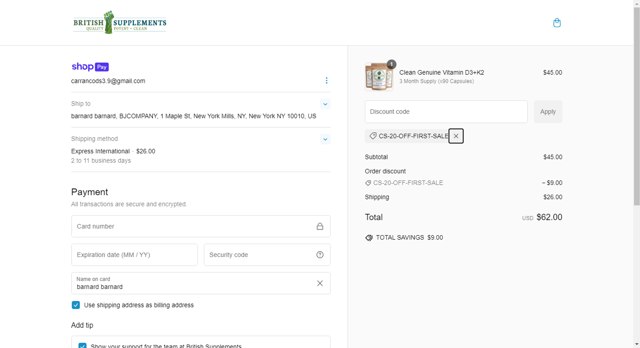 British Supplements Promo Code (3 Verified) - 20% Off Jan 2025