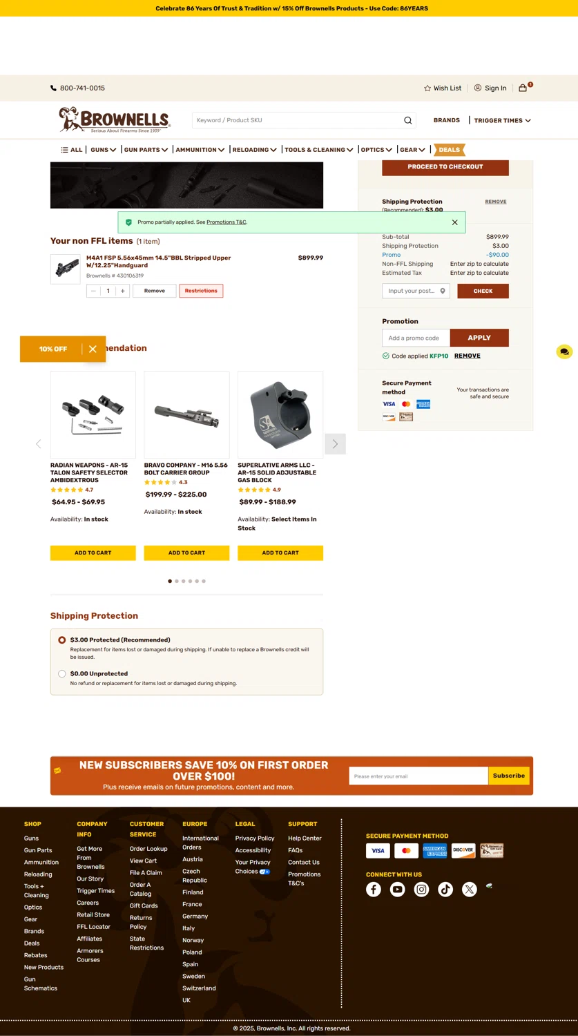 Brownells Promo Codes (33 Verified) - 15% Off Sep 2025