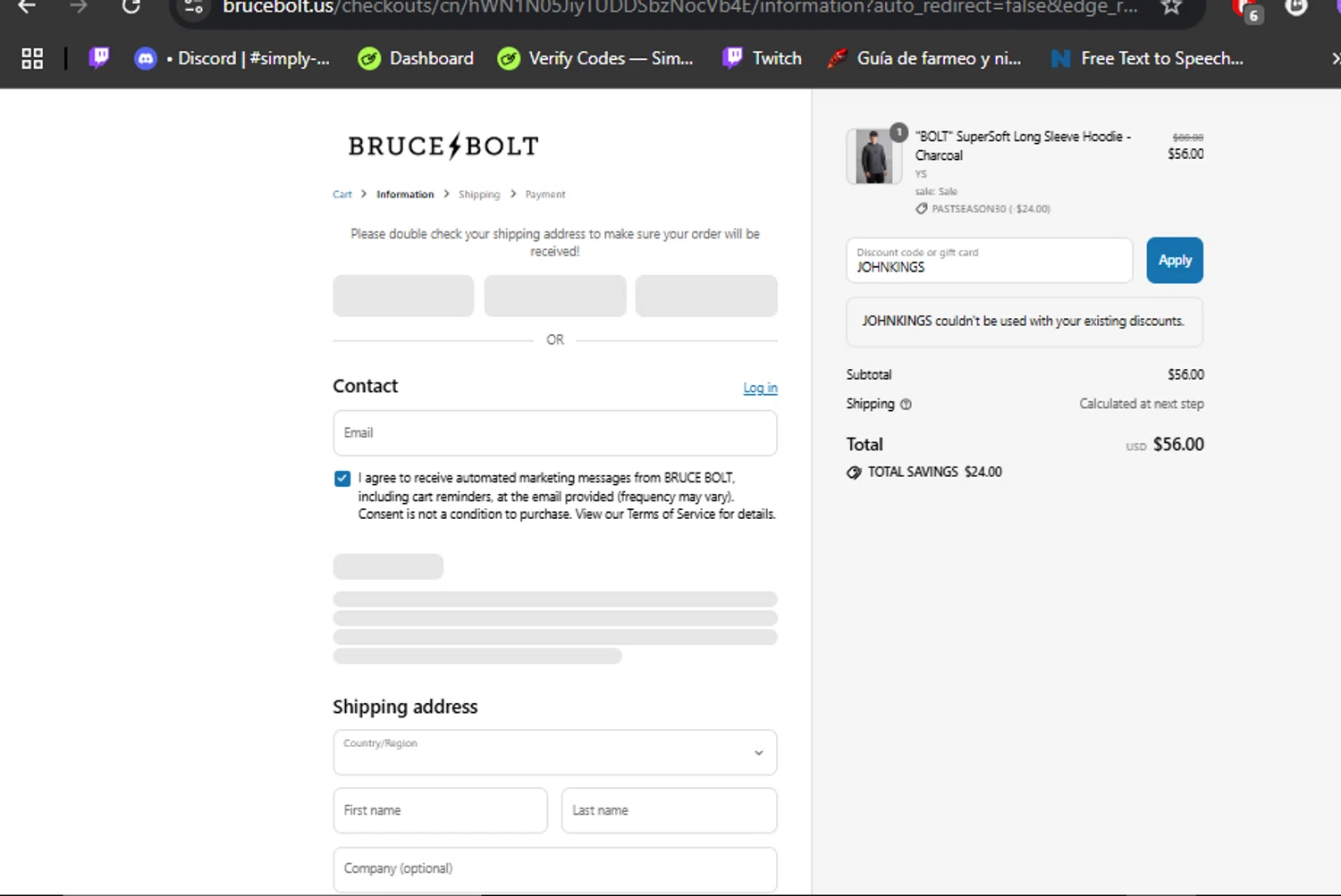 BRUCE BOLT Promo Codes - 10% Off (38 Verified) Jan 2026