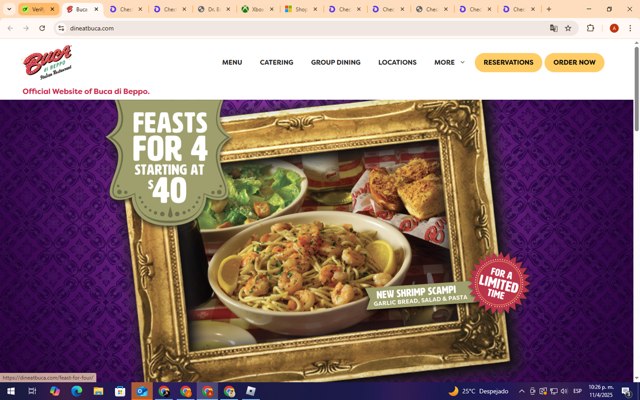 Buca Di Beppo Promo Codes - 50% Off Coupons Jul 2025