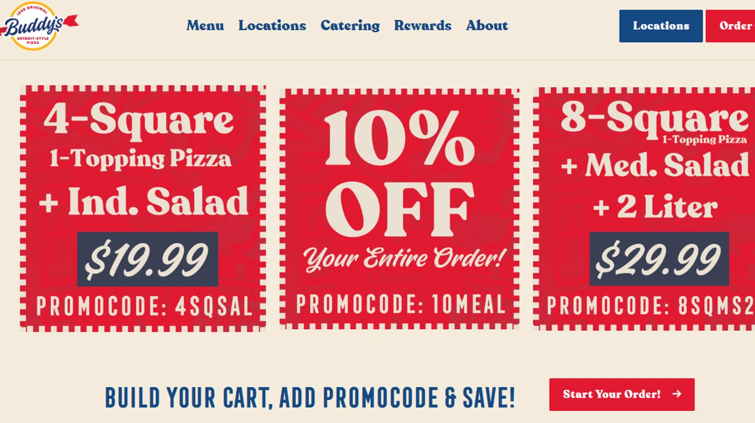 Buddy's Pizza Promo Codes - $5 Off (4 Verified) Mar 2026