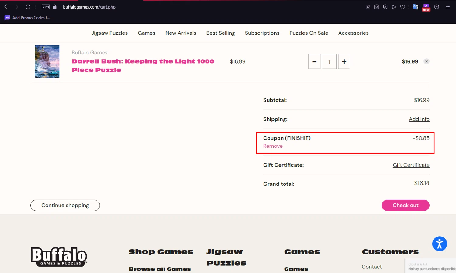 Buffalo Games Coupon Codes - 5% Off | September 2024