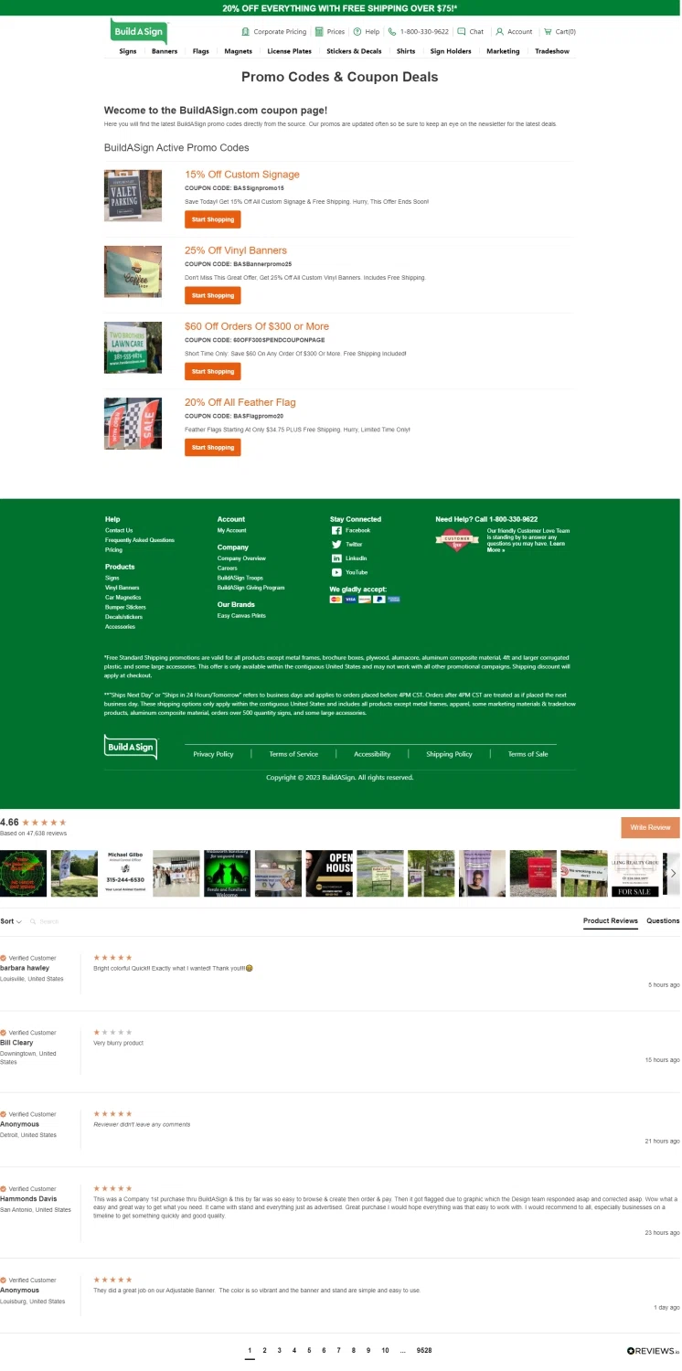 BuildASign Promo Codes - 20% Off | October 2024