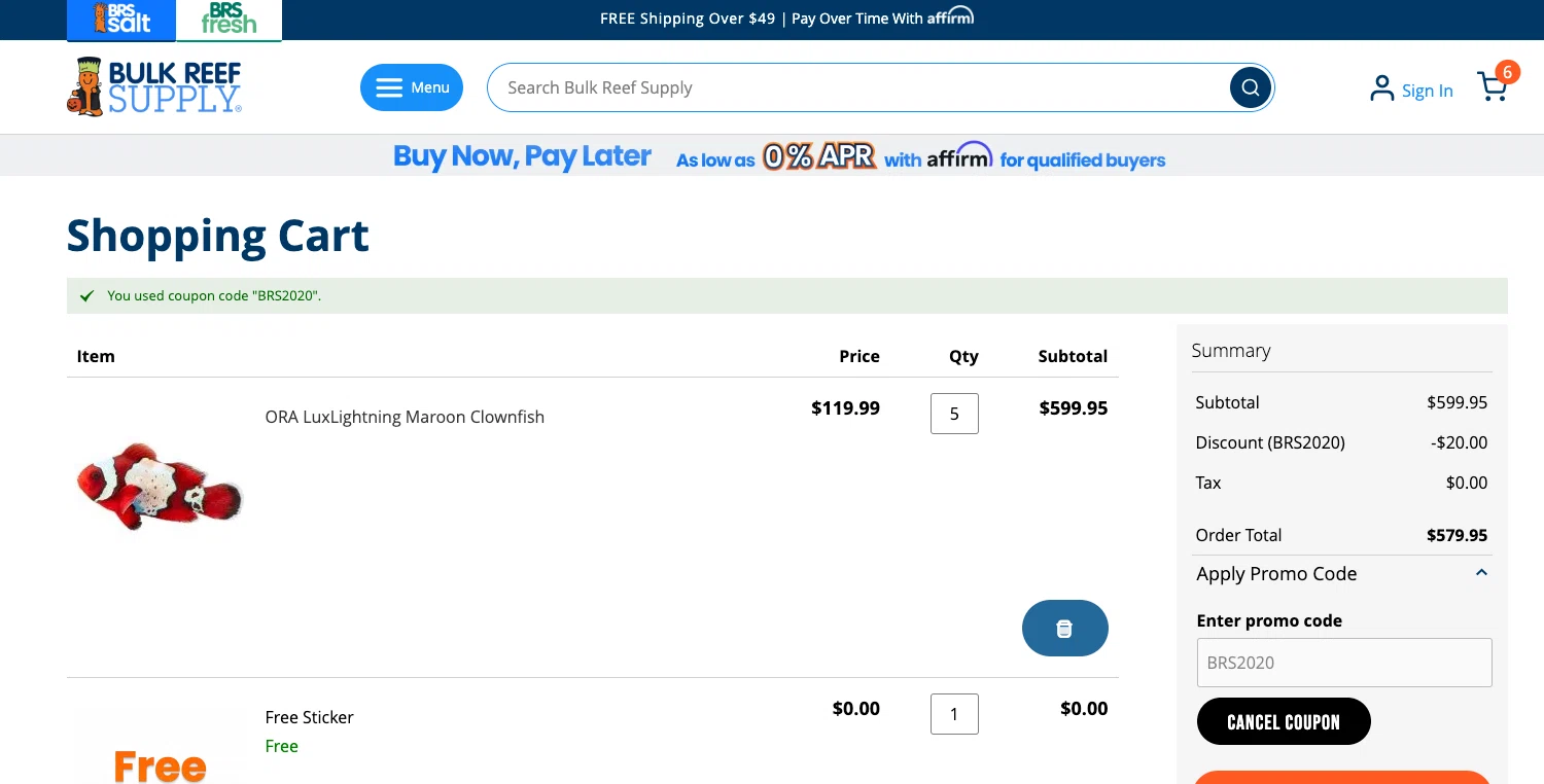 Bulk Reef Supply Promo Codes - $10 Off | December 2024