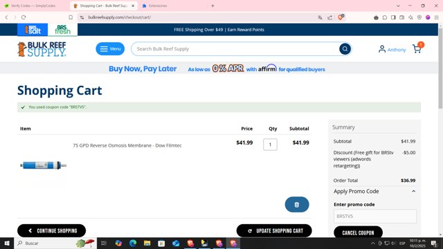 Bulk Reef Supply Promo Codes (1 Verified) - $5 Off Mar 2025