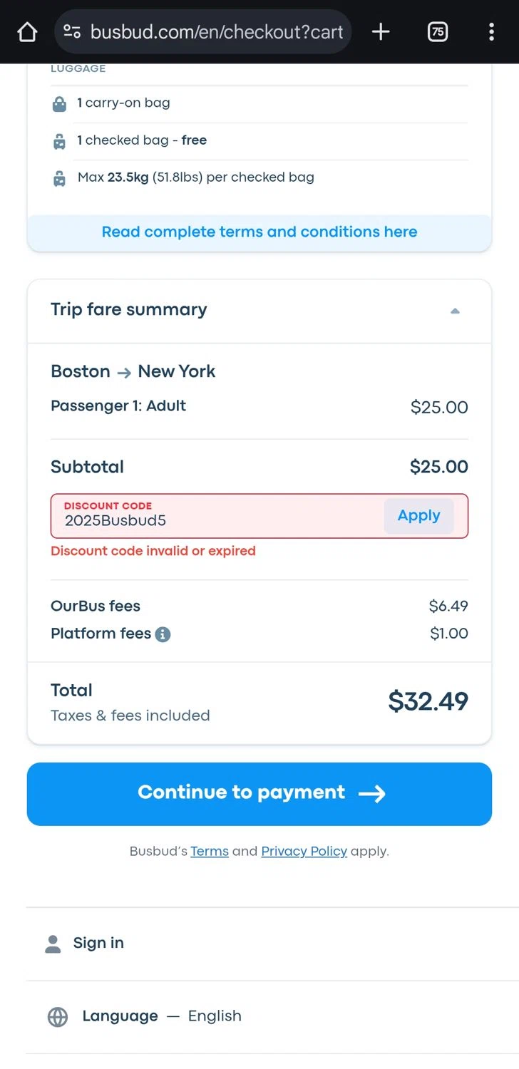Busbud Promo Codes - $5 Off (2 Verified) Dec 2025