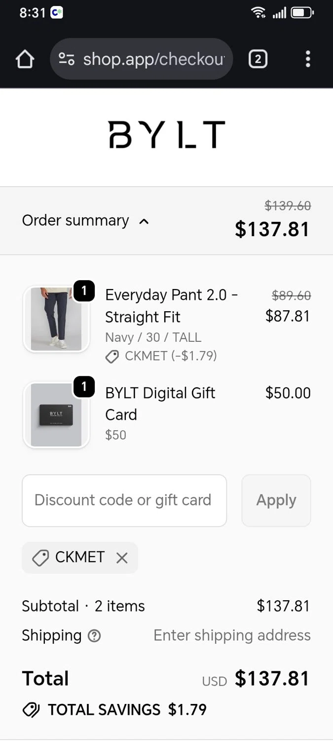 BYLT Basics Promo Codes - 25% Off (27 Verified) Mar 2026