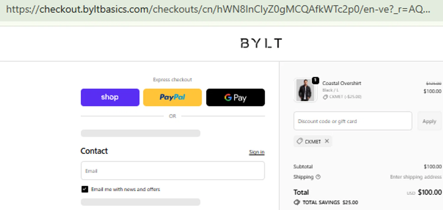 BYLT Basics Promo Codes - 25% Off (27 Verified) Feb 2026