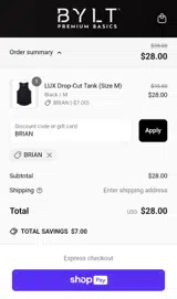 BYLT Basics Promo Codes - 45% Off (+20 Codes) Jun 2026