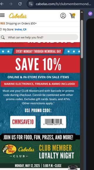 Cabelas Discount Codes - 10% Off (2 Verified) Jun 2025