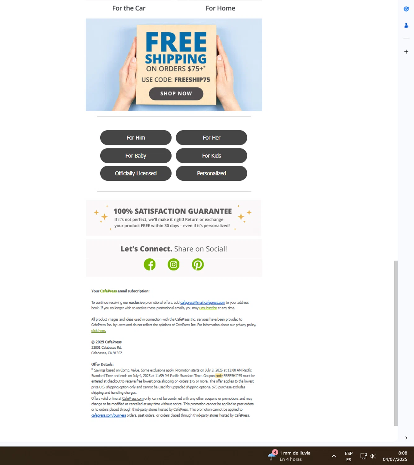 CafePress Promo Codes - 45% Off (6 Verified) Sep 2025