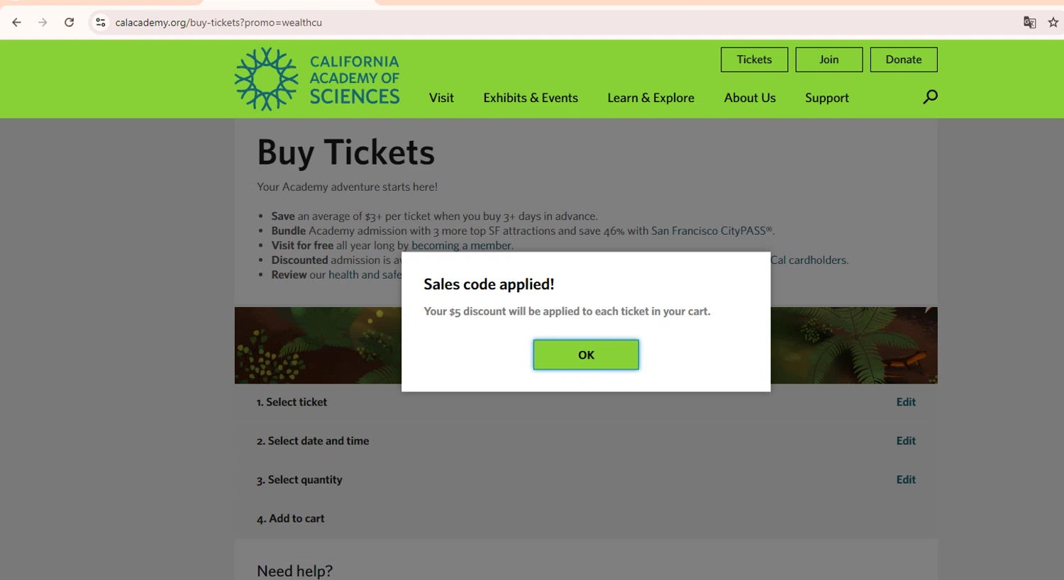 California Academy of Sciences Promo Codes - $5 Off | October 2024
