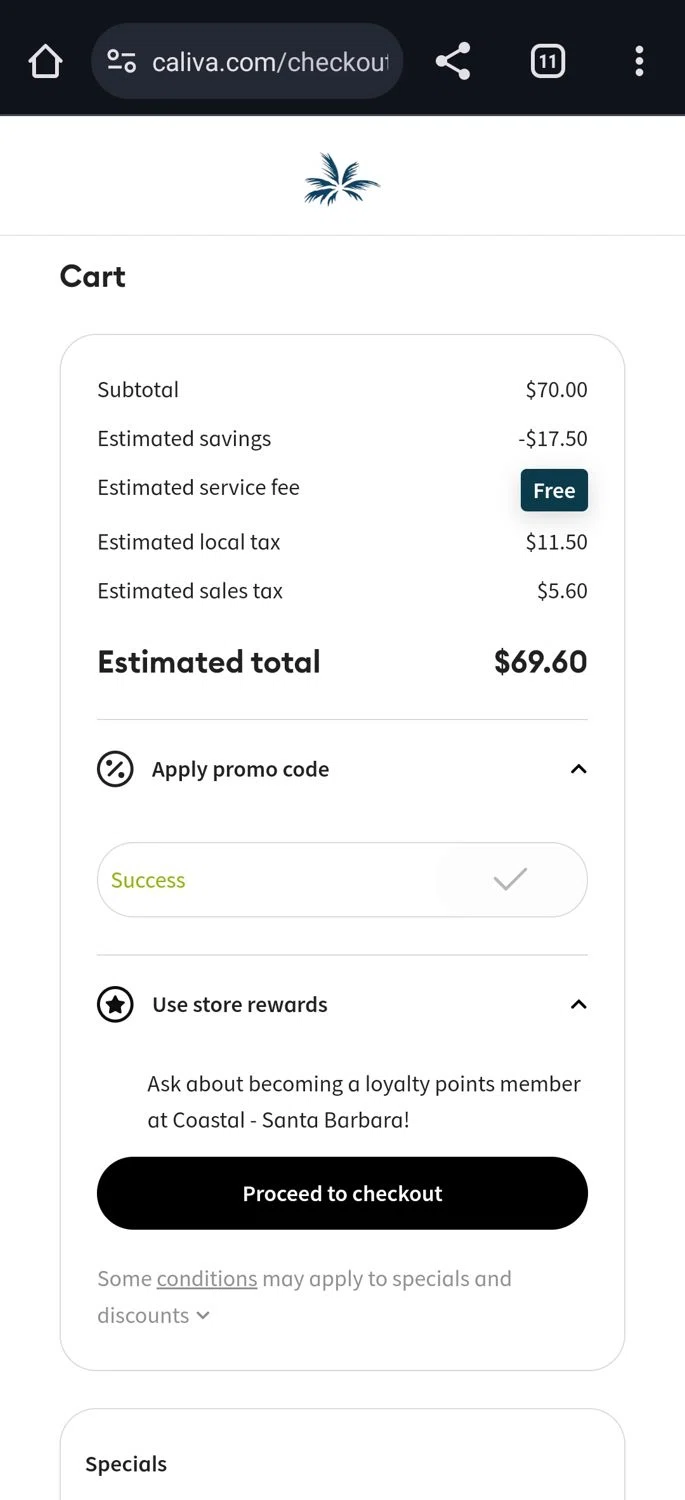 Caliva Promo Codes - 10% Off | September 2024