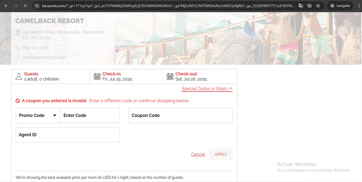 Camelback Resort Promo Codes - 40% Off Sep 2025