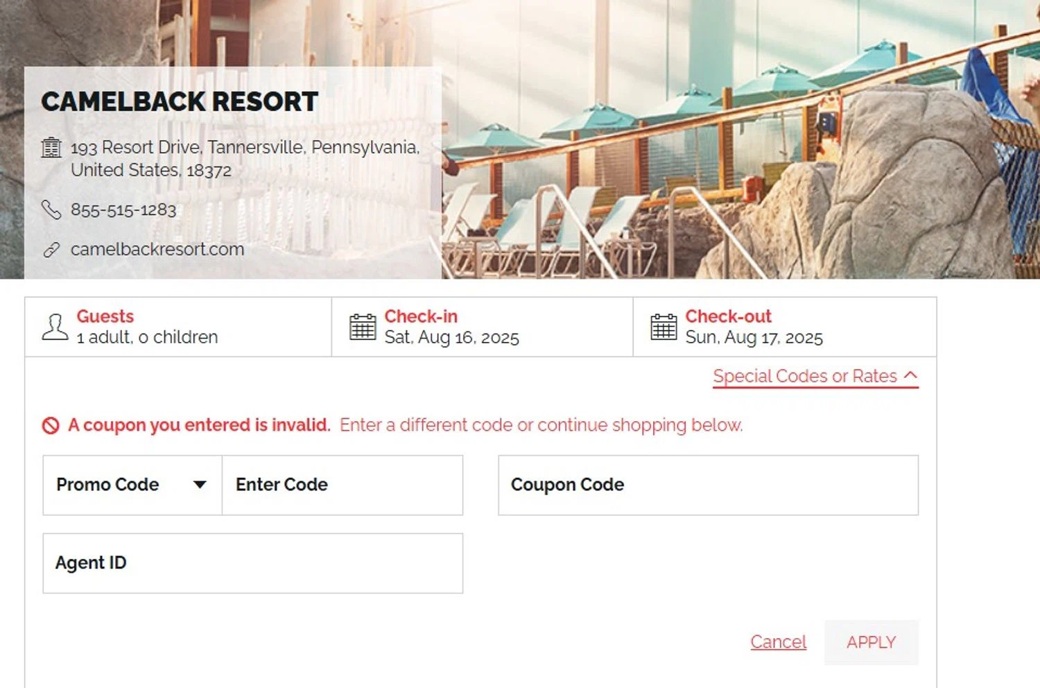 Camelback Resort Promo Codes - 15% Off Oct 2025