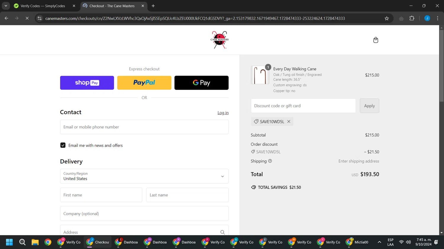 Cane Masters Coupons - $15 Off | November 2024