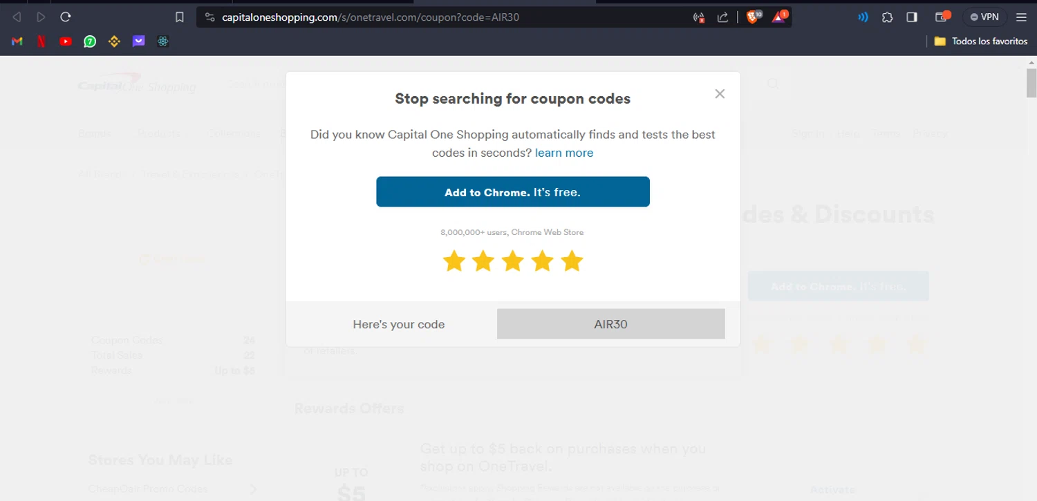 Capital One Shopping Coupons - $100 Off | December 2024
