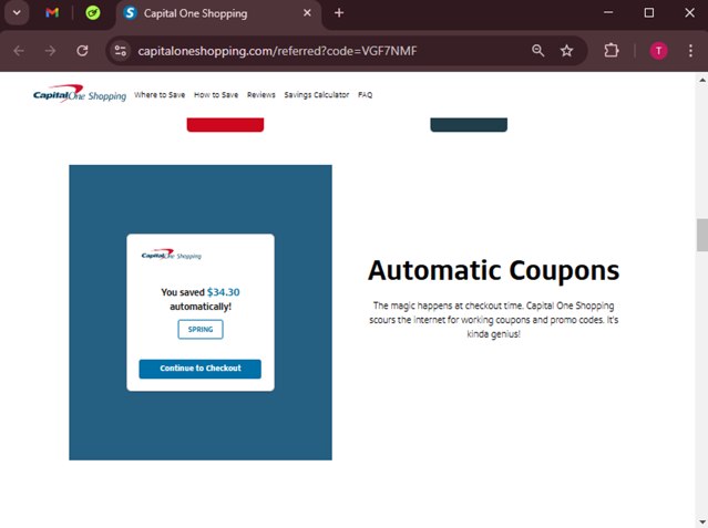 Capital One Shopping Promo Codes - 10% Off Coupons Sep 2025